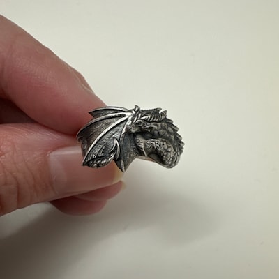 Sterling Silver Ring Baby Dragon, Cute Dragon Ring, Dragon Ring ...