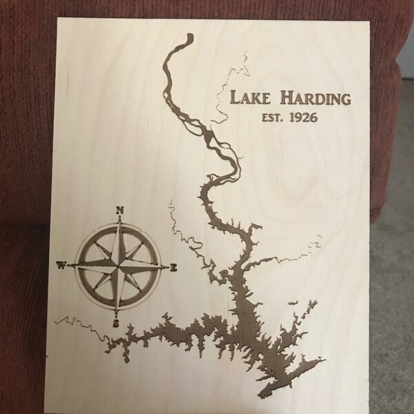 Lake Harding Lake Ga/al Map Shape Instant Download EPS SVG DXF Harding ...