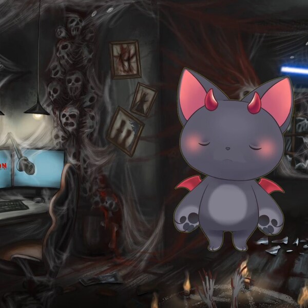 Animated Scenes Haunted PC Room | Animated Twitch Overlays PC Setup ...