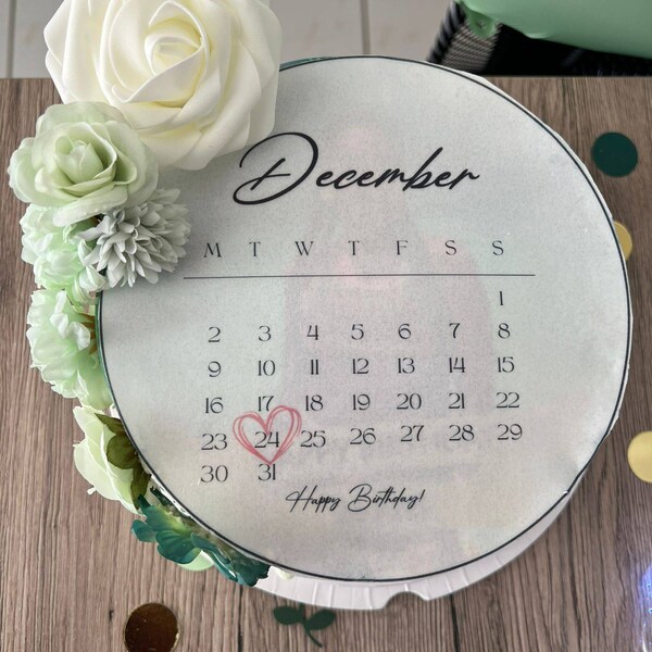 CANVA DIGITAL TEMPLATE 2024 Cake Calendar for All Cake Shapes|fun ...