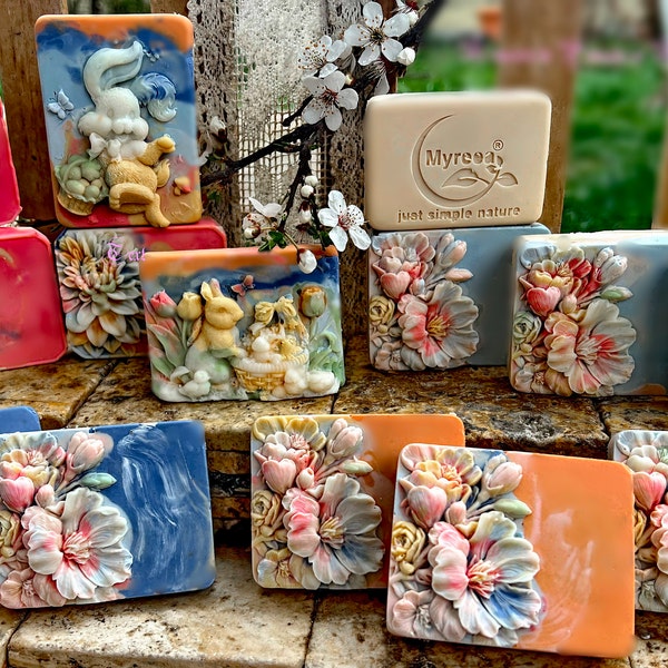 Flower Fairy Shape Silicone Soap Molds With 9 Cavities, Handmade ...