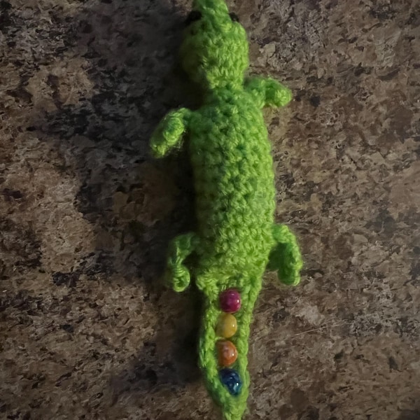 Crochet Pattern- No Sew Lizard Fidget Toy, Crochet Keychain, 3 Fidgets ...