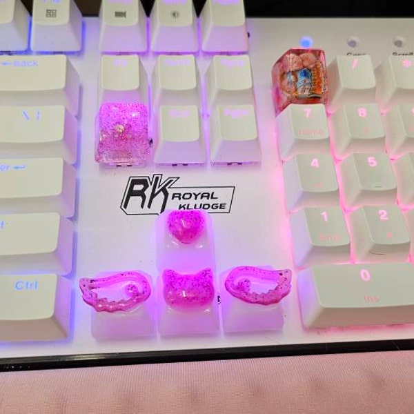 Keycap Resin Caps Lock 1.75u With Natural Flowers Handmade Keycap for ...