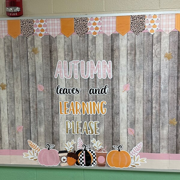 Fall Teacher Bulletin Board Kit: Autumn Leaves Classroom Decor (PDF) - Etsy