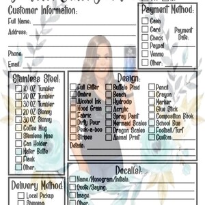 Updated! Universal Order Form *SVG/PNG/JPEG* - Etsy