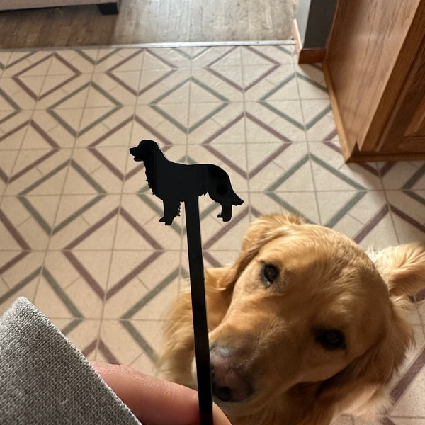 Custom Dog Silhouette Swizzle Stick,gift Ideas,personalized Gift,drink ...