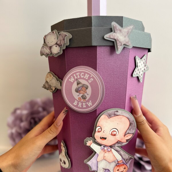 Big Iced Coffee Cold Drink Boba Bubble Tea Gift Box Digital Download ...