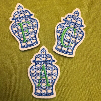 Chinoiserie Chic Staffordshire Dogs Machine Embroidery File Design 5 X ...