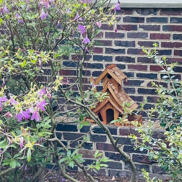 Large Birdhouse/bird Feeder Combo, Birdhouse Bed & Breakfast, Cedar ...