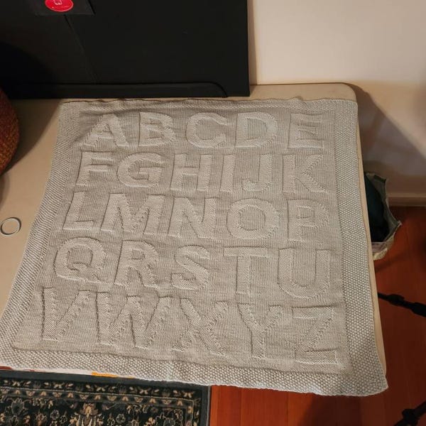 Alphabet Blanket Knitting Pattern - PDF Instant Digital Download - Etsy