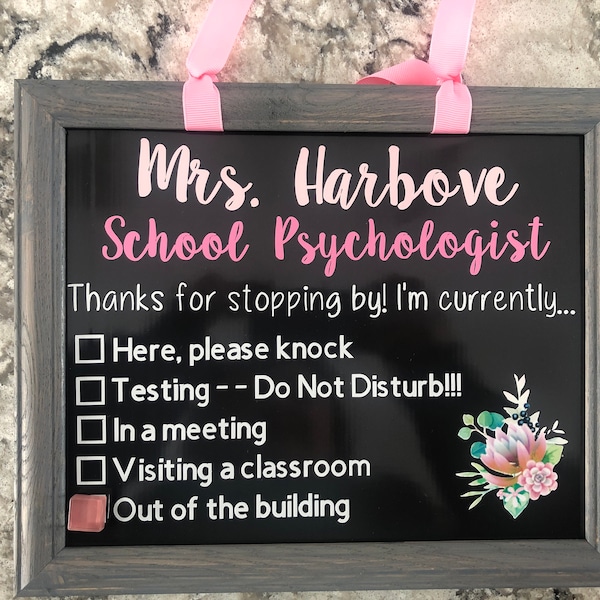 School Psychologist Office Decor,testing in Progress Do Not Disturb,do ...