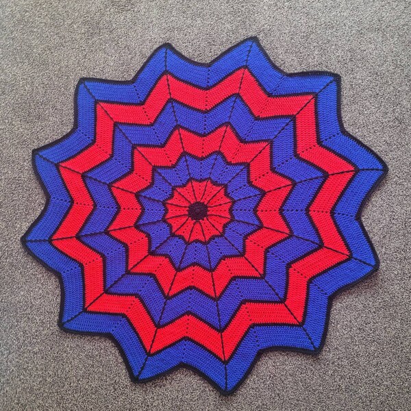 Spiderman Inspired Webbed Crochet Blanket Pattern - Etsy