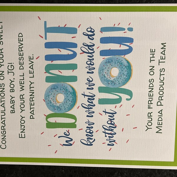 Editable 5x7 and 8x10 We Donut Know What We Would Do Without You Sign ...