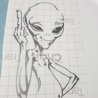Middle Finger Alien svg cutting files eps dxf pdf png - Etsy France