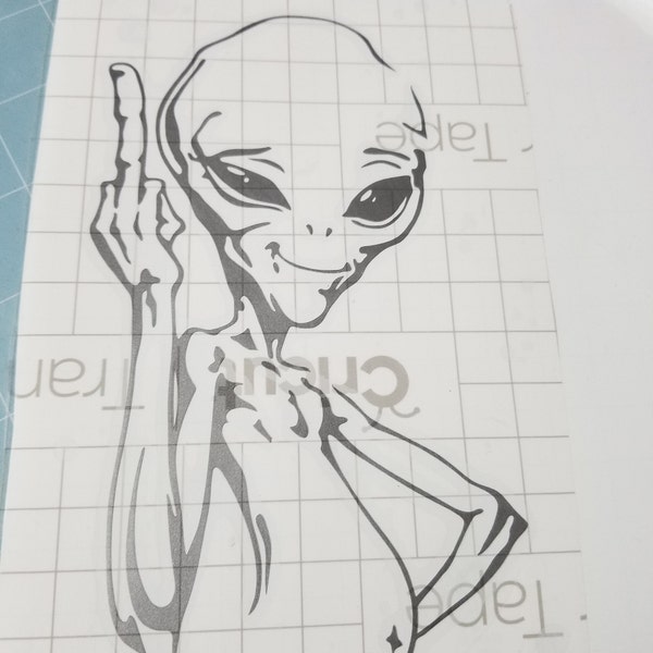 Middle Finger Alien - Svg Cutting Files + Eps Dxf Pdf Png + Silhouette ...