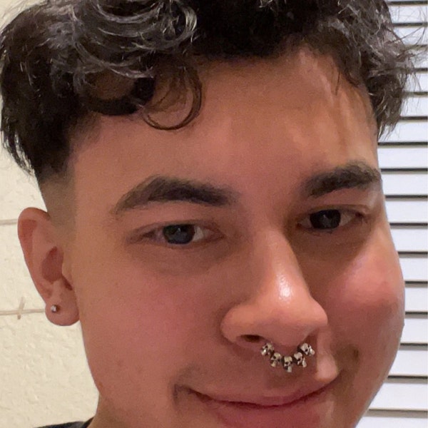 5 Skull Septum Ring, Massive, Oversized, Statement, Bold, Viking, Punk ...