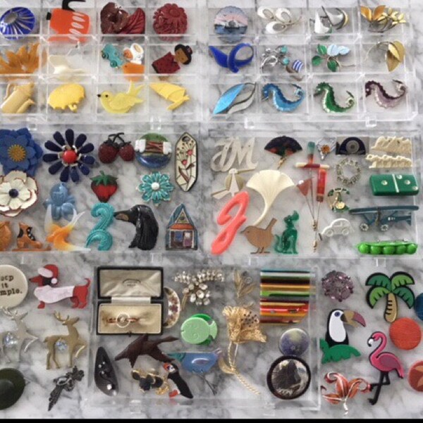 Vintage Enamel Pins (5 in Total) - Etsy