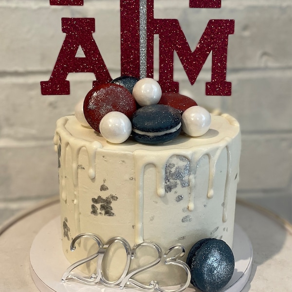 Aggies, Texas A&M Cake Topper, Aggies Cake Topper, Texas A/m Party Decorations, Graduation Texas ...