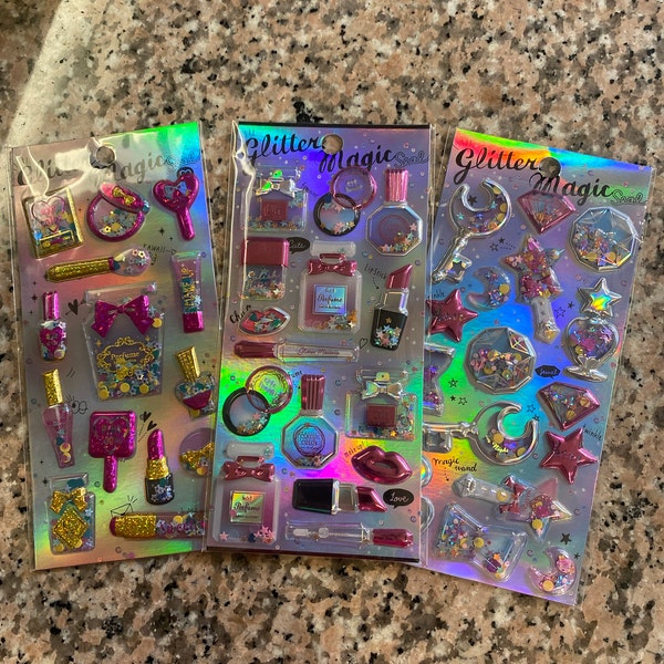 MORE Shaker Stickers Filled With Water, Confetti and Glitter - Etsy