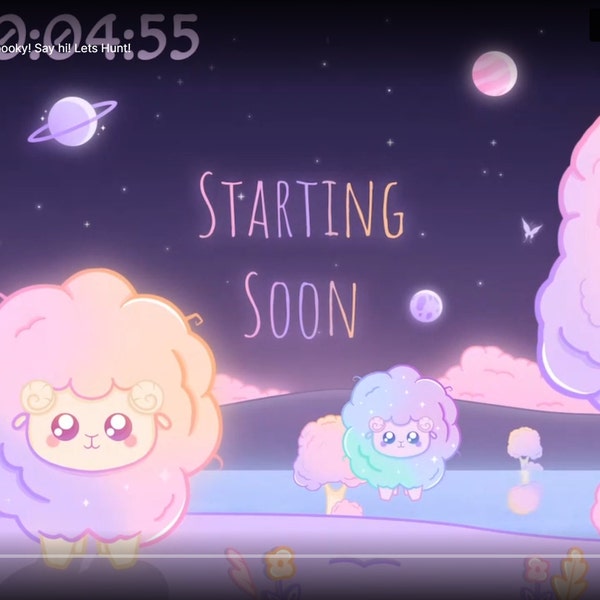 Animated Scene "cosmic Sheep" - Stream Overlay - Twitch - Youtube ...