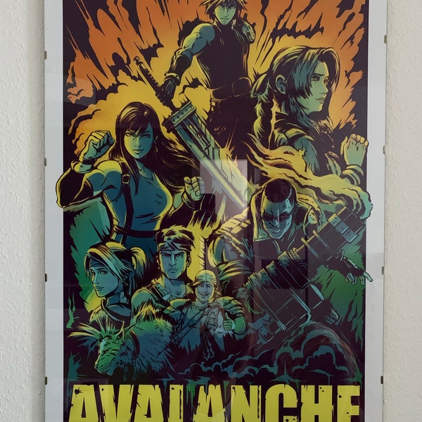 AVALANCHE Video Game Poster, Video Game Art, Prints, Gamer Room Decor ...