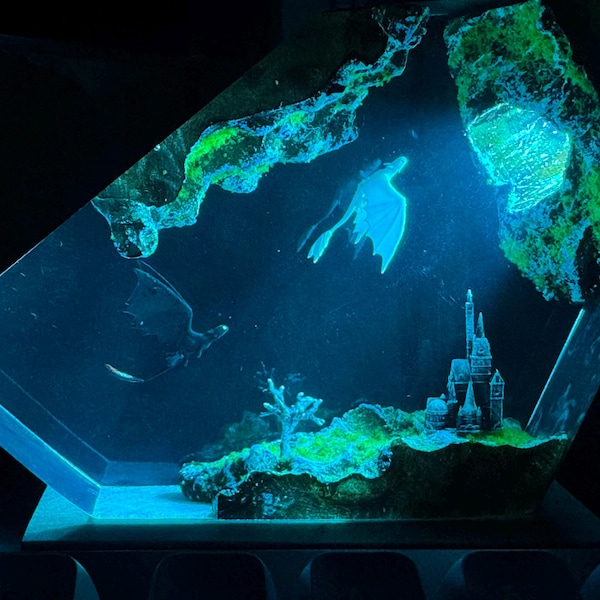Diorama HTTYD lampe époxy, sans dent et lumière Fu.ruy lampe époxy ...
