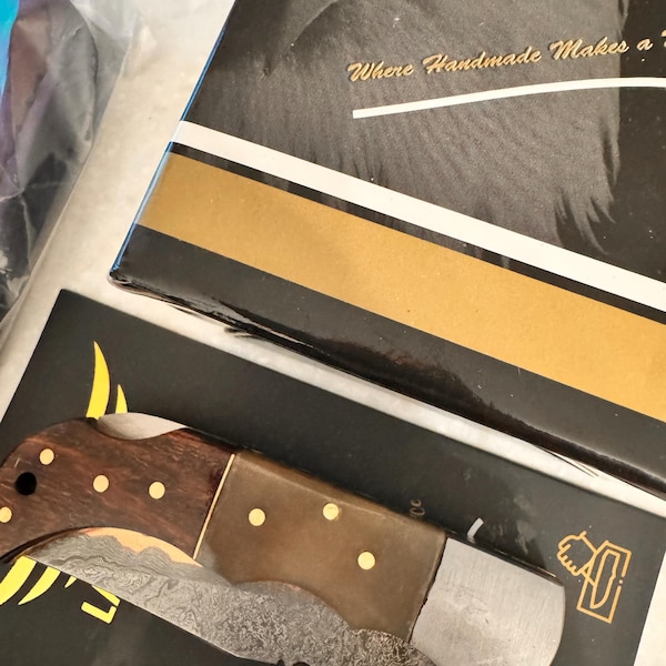 COPPER DAMASCUS HANDMADE Folding Knife, Copper Pocket Knife Ram Horn ...