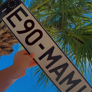 Custom Black European License Plate German Copy Personalized | Etsy