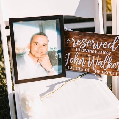 Father of the Bride in Loving Memory Wedding Sign - Etsy