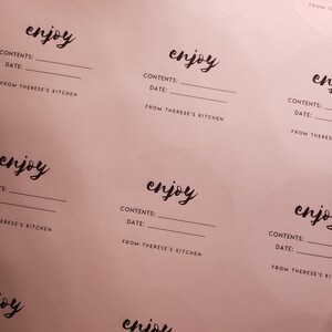 Brush Script Jar and Canning Labels Custom Water and Oil Resistant ...