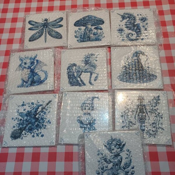 Delft Blue Macaron, Delft Blue Tile, Tile, Delft Blue Tiles, Delft Blue ...