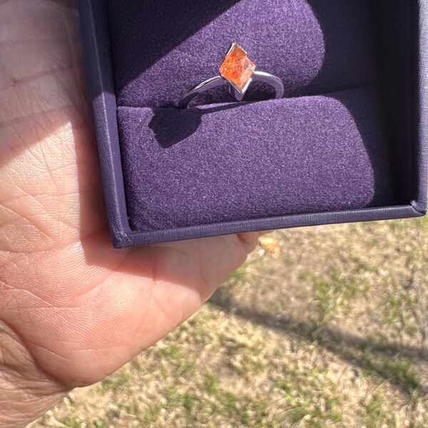 Bezel Hexagon Engagement Ring, Moissanite Wedding Ring, Statement Ring ...