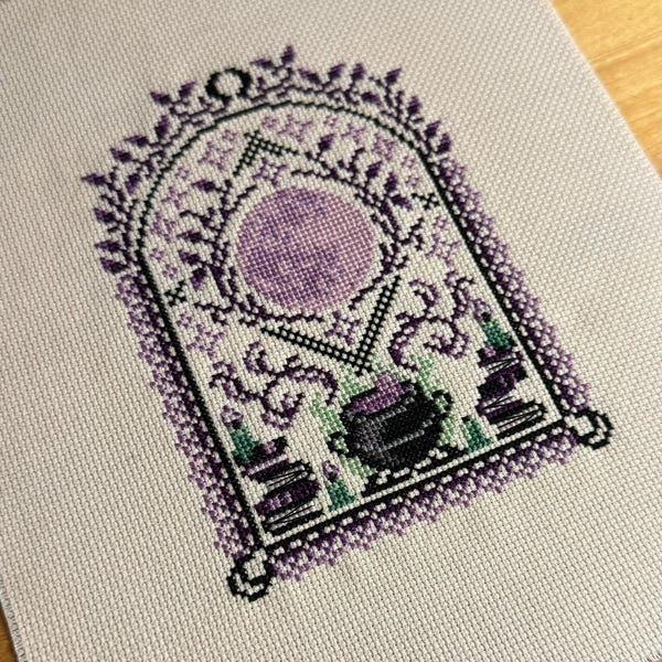 Under the Sanguine Moon - Gothic Cross Stitch Pattern - Instant ...