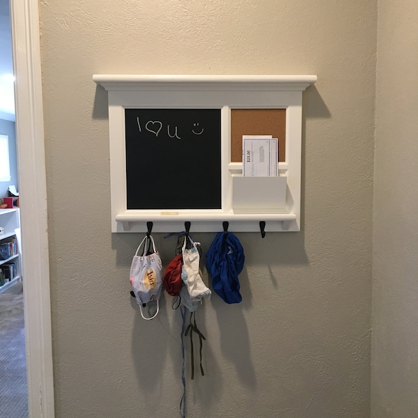 Command Center Wall Organizer Home Decor Storage Corkboard Office Decor ...