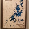 Monroe Lake Custom Wood Map Depth Map Wood Map Gift Art - Etsy