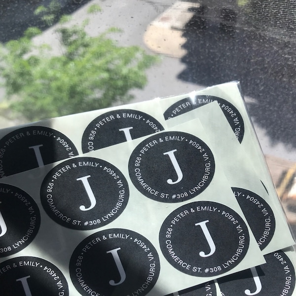 Custom Return Address Stickers - Pick Your Color - Sticker - Envelope ...