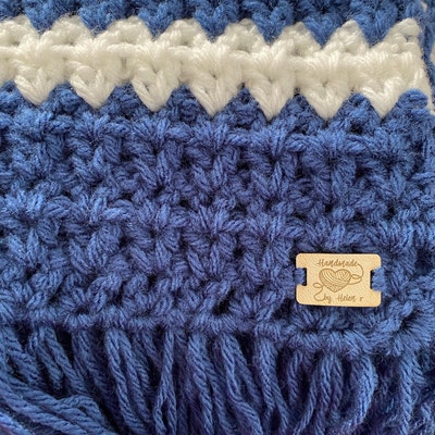 Personalised Set of 50 Cream 28x18mm Faux Leather Labels Rectangle ...