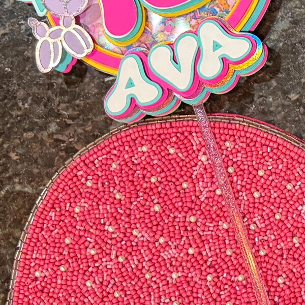 Custom Candy Cake Topper, Candy Theme Party Decorations, Sweet One, Two ...