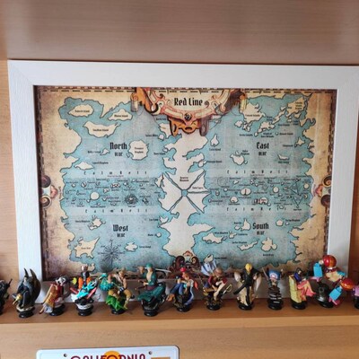 Anime One Piece World Map Wrapped Canvas Map World Map - Etsy