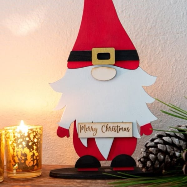 DIGITAL FILE, Set of 9 Christmas Gnomes Bundle With Stands ...