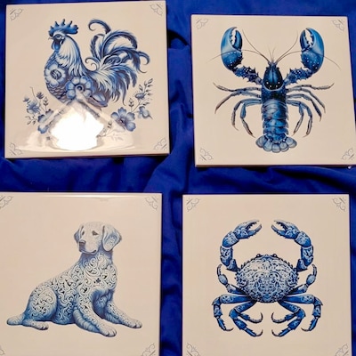 Bee, Tile, Delft Blue, Delft Blue Tile, Royal Blue, Honey Bee, Bumble ...