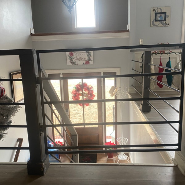 Custom Wrought Iron Stairway Gate - Etsy