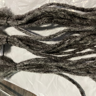 Salt and Pepper Human Hair Dreadlocks Afro Kinky Loc Extensions ...