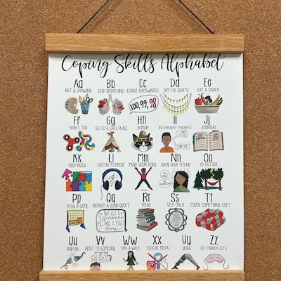 Coping Skills Alphabet Poster Coping Skills for Kids Elementary School ...