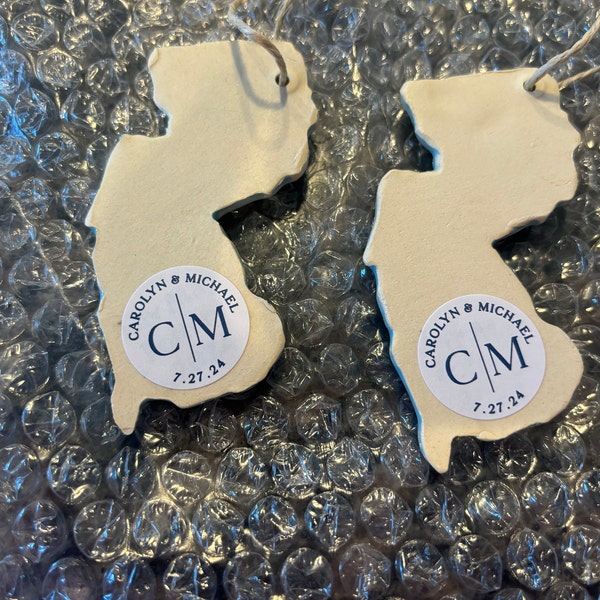 Wedding Couple Initial Stickers, Personalized Monogram Wedding Favor ...