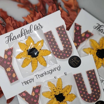 Thankful for YOU Cookie Card, FALL Cookie CARD, Autumn Cookie Card ...