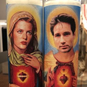 X Files Prayer Candle, Mulder Prayer Candle, Scully Religious Candle ...