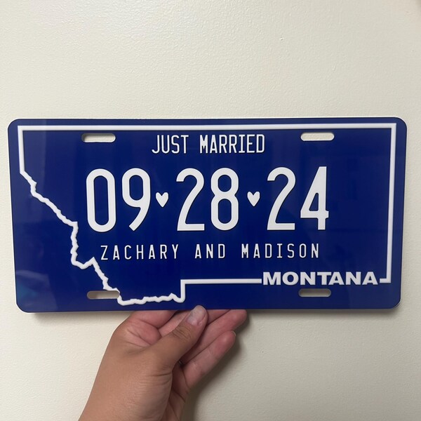 Personalized Wedding License Plate, Happily Ever After Name Wedding ...