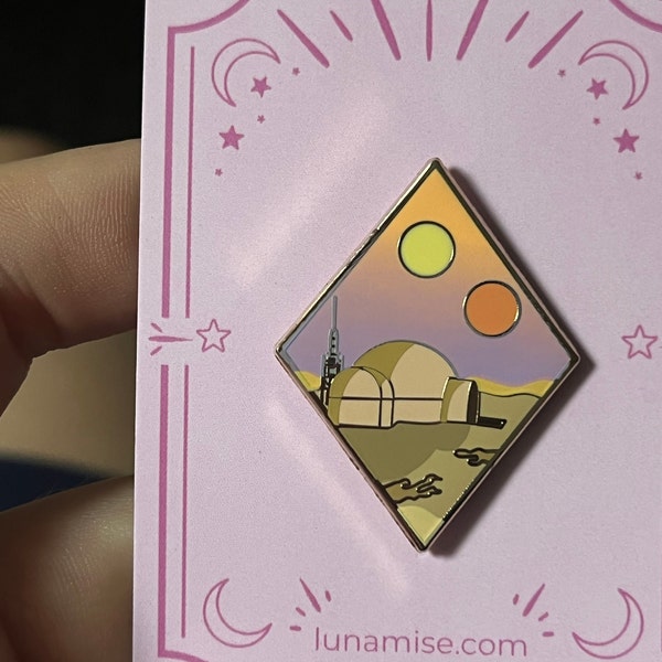 Desert Planet Enamel Pin | Sci-fi, Space, Sunset Fantasy Pin / Fan Art ...