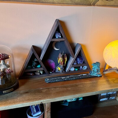 Coppermoon Cauldron Crystal Shelf Crystal Display Shelf - Etsy